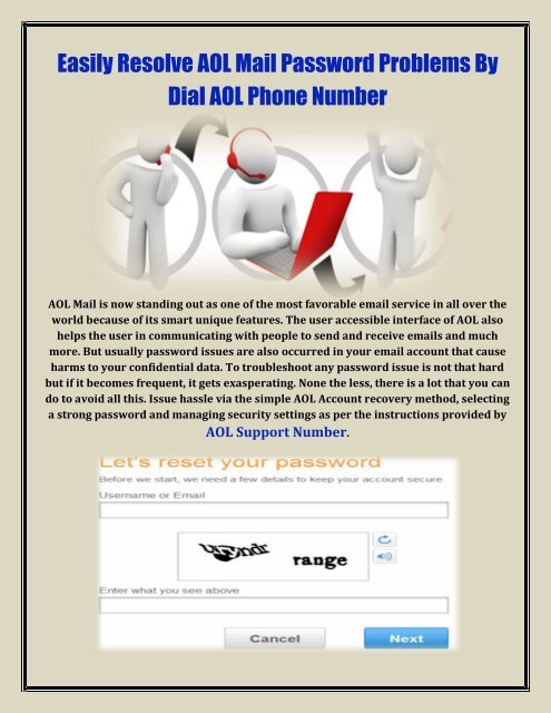 Resolve AOL Mail Password Problems