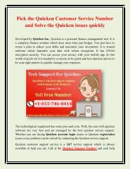 How to Connect Quicken Technical Support Number