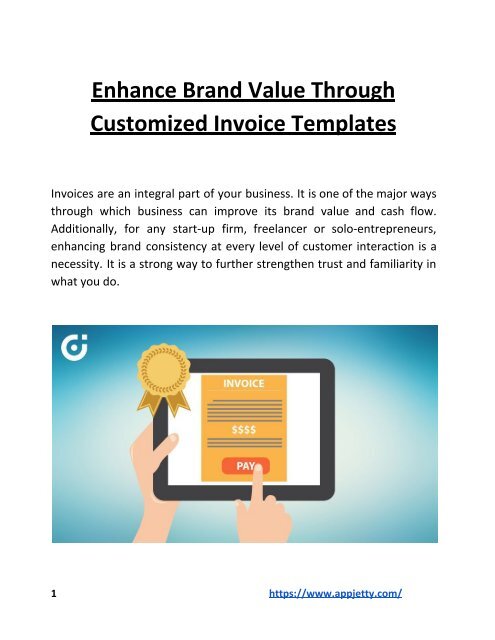 Enhance Brand Value Through Customized Invoice Templates