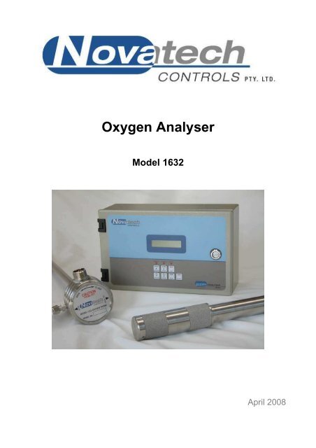 1632 Oxygen Analyser Manual - Novatech Controls