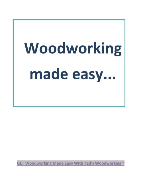 Woodworking Made Easy