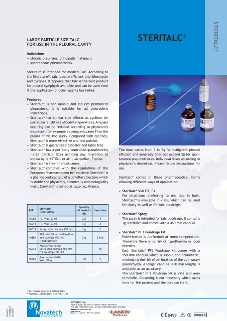 STERITALC® - Lanoy Medical