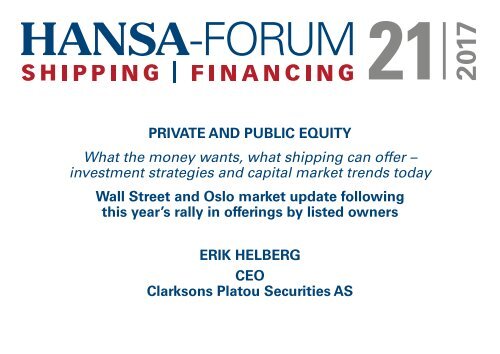 Presentation Erik Helberg