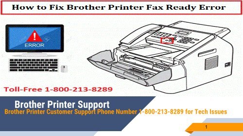 How to Fix Brother Printer Fax Ready Error? 1-800-213-8289