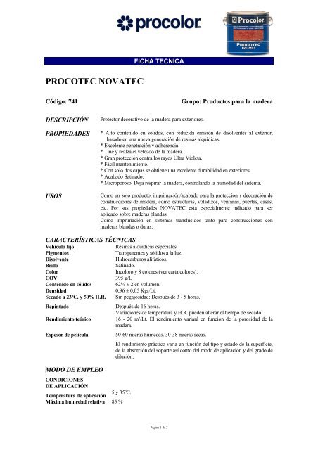 PROCOTEC NOVATEC - Procolor