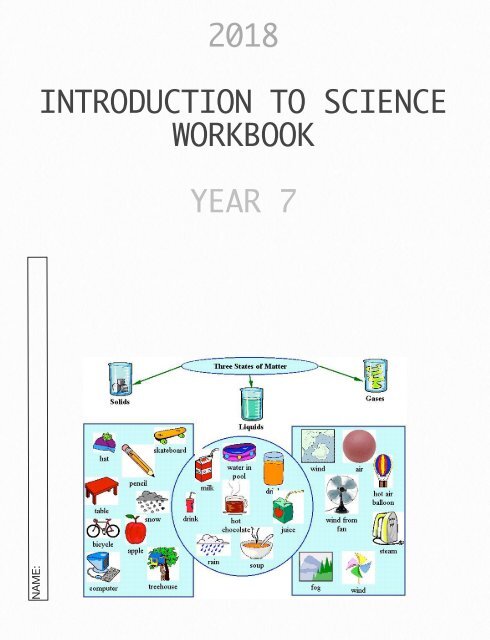 2018 Introduction to Science Workbook