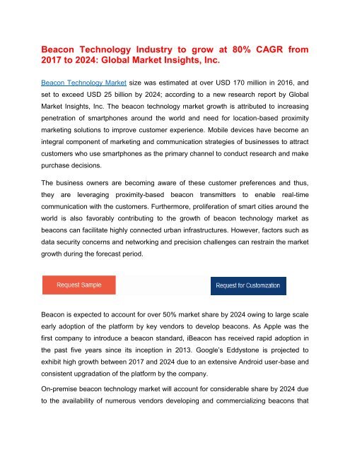 PDF-Beacon Technology Market