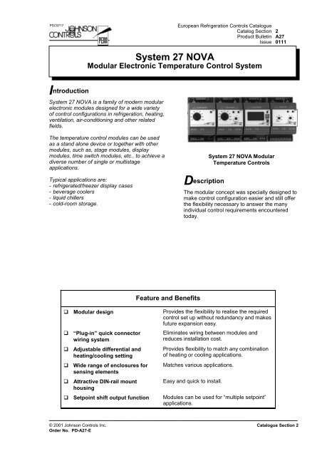 System 27 NOVA Modular Electronic Temperature ... - Technoprocess