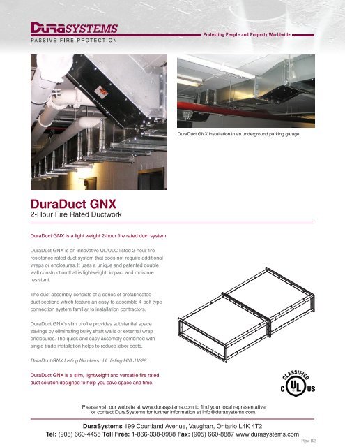 Dura System Prefabricated fire resistant duct systems