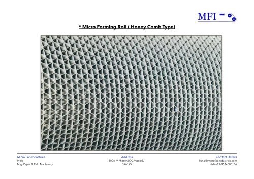 Micro Forming Roll (Paper Machine)