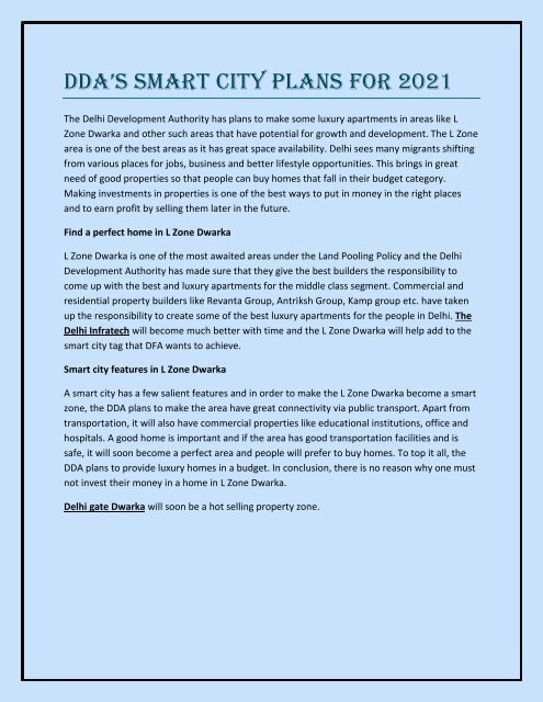 DDA’s smart city plans for 2021