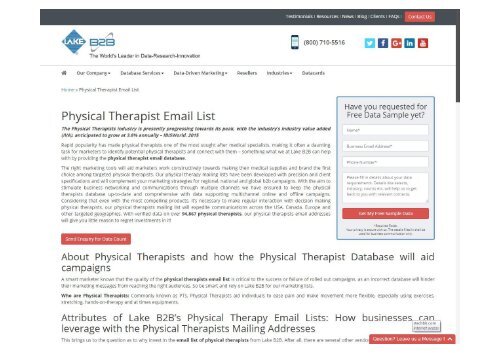 physical therapists email list