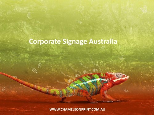 Corporate Signage Australia - Chameleon Print Group