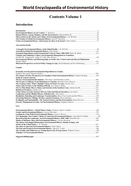World Encyclopedia of Environmental History