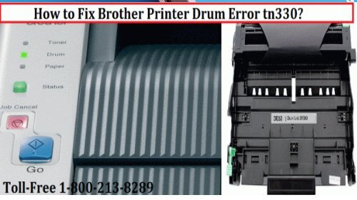 Fix Brother Printer Drum Error tn330 by dialing 1-800-213-8289