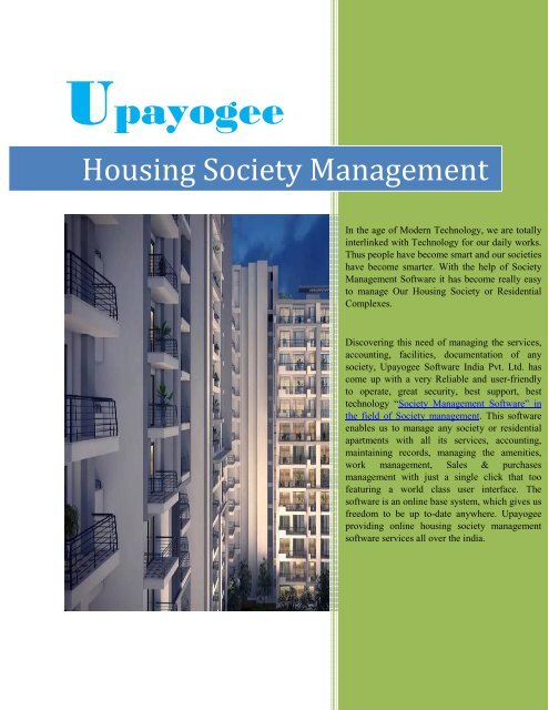 Housing Society Management Software - Complete control on your society