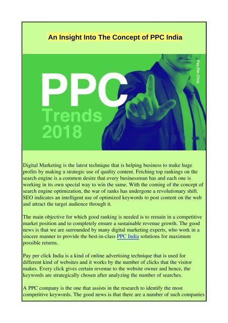 The Concept of PPC India