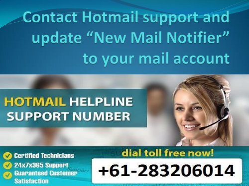 Contact Hotmail support and update