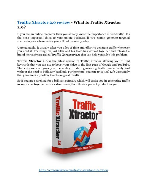 Traffic Xtractor 2.0 Review and Traffic Xtractor 2.0 (EXCLUSIVE ...