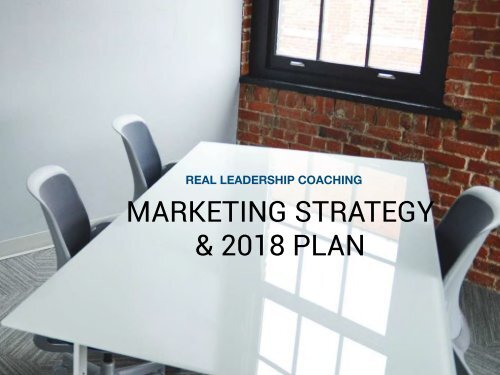 MARKETING STRATEGY AND 2018 PLAN
