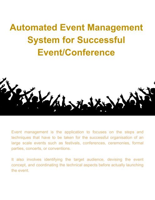 Automated Event Management System For Successful Event Conference 1