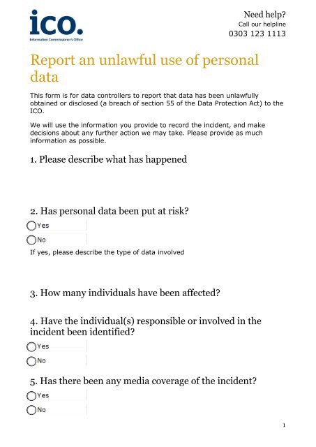006 - Report an incident to the ICO