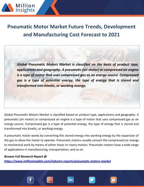 Pneumatic Motor Market Future Trends, Development and Manufacturing ...