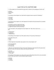 QUIZ FOR ACTS CHAPTER ONE