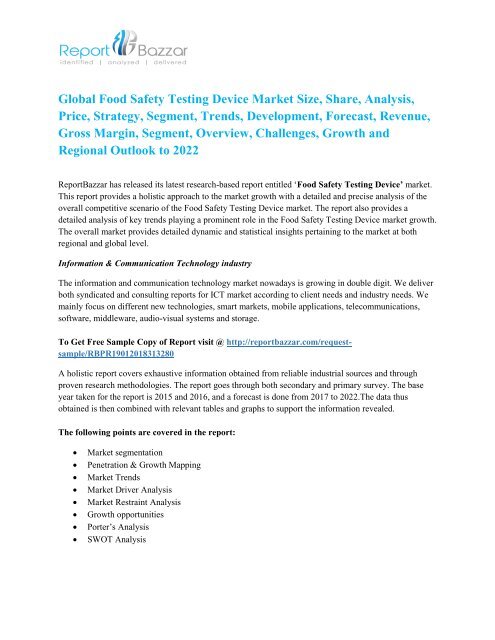 Food Safety Testing Device