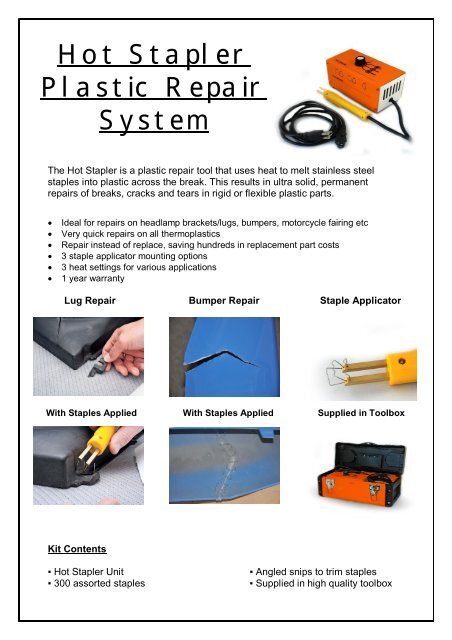 Plastic Repair System