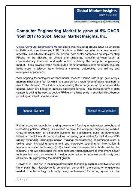 Computer Engineering Market Industry Pitfalls and Future Challenges by 2024