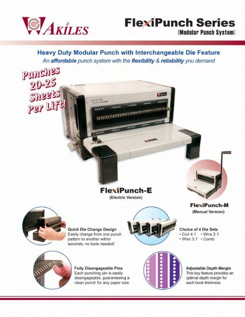Akiles FlexiPunch-E &M Modular Punches Machines - PrintFinish.com