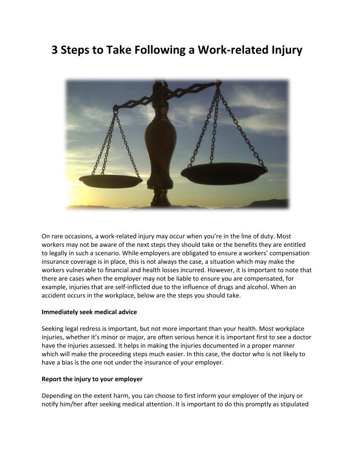 Steps-For-Work-Related-Injury Magazines