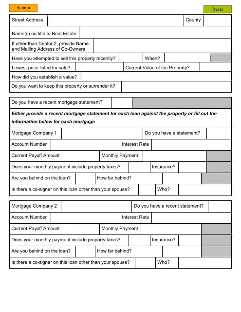 Real Estate Information Sheet -1