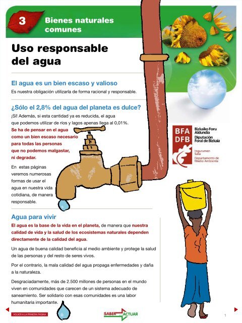 Uso responsablemente el agua