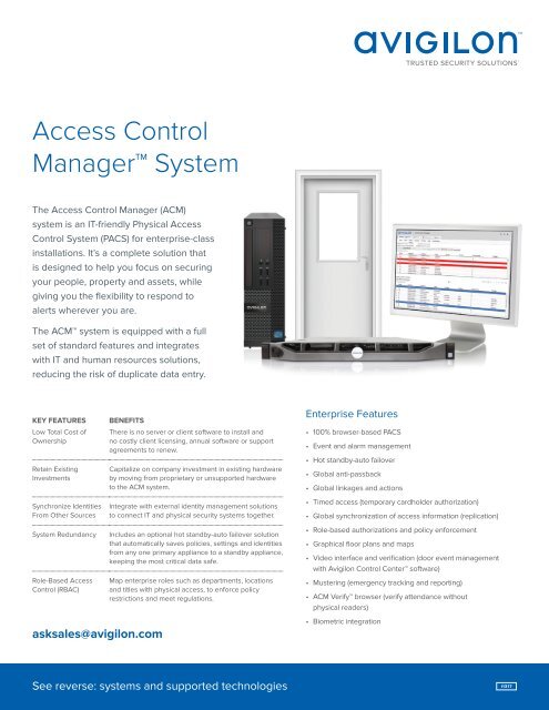 Avigilon ACM Overview