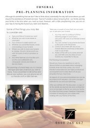 2. Funeral Pre Arrangement Details Form