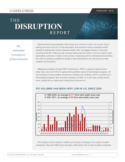 February 2018 DISRUPTION REPORT