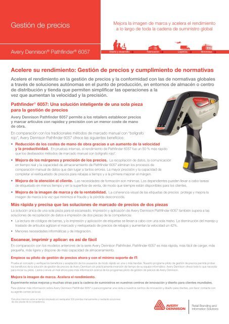 Pathfinder 6057 sell sheet -A4 Spanish