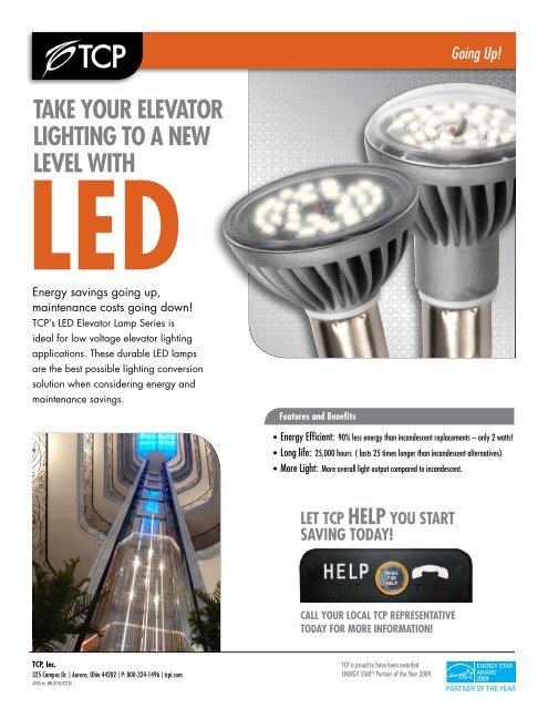take your elevator lighting to a new level with led - Tcp