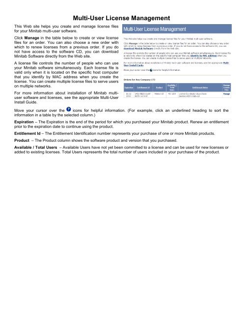 License File - Minitab