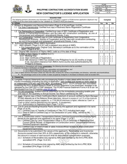 New Contractor s License Application Philippine Constructors New Contractor s License Application Philippine Constructors