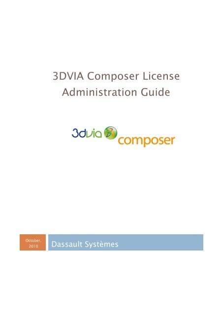 3DVIA Composer License Administration Guide