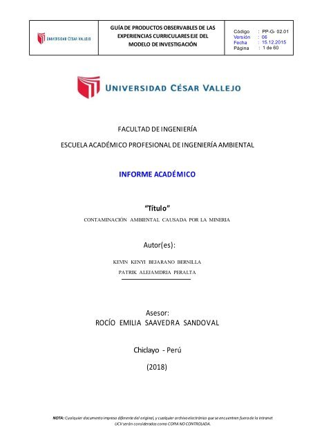 Informe AcadÉmico