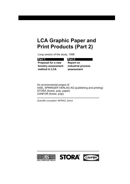 LCA Graphic Paper and Print Products - Temap