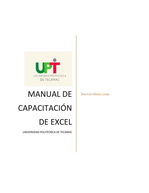 MANUAL DE CAPACITACION DE EXCEL