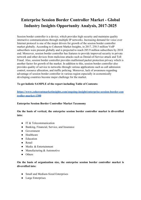 Session border controller