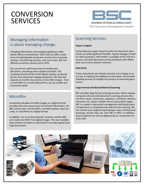 BSC Conversion Services