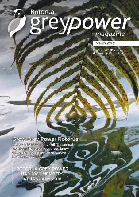 Rotorua Grey Power March 2018