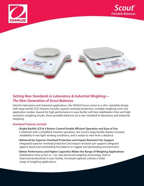 OHAUS Portable Balance Scout SPX